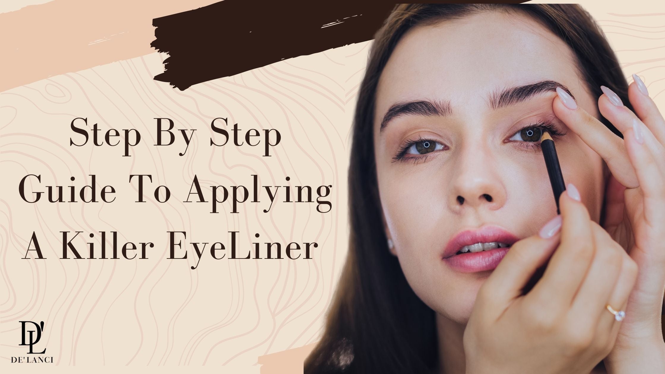 how to draw eye liner step by step