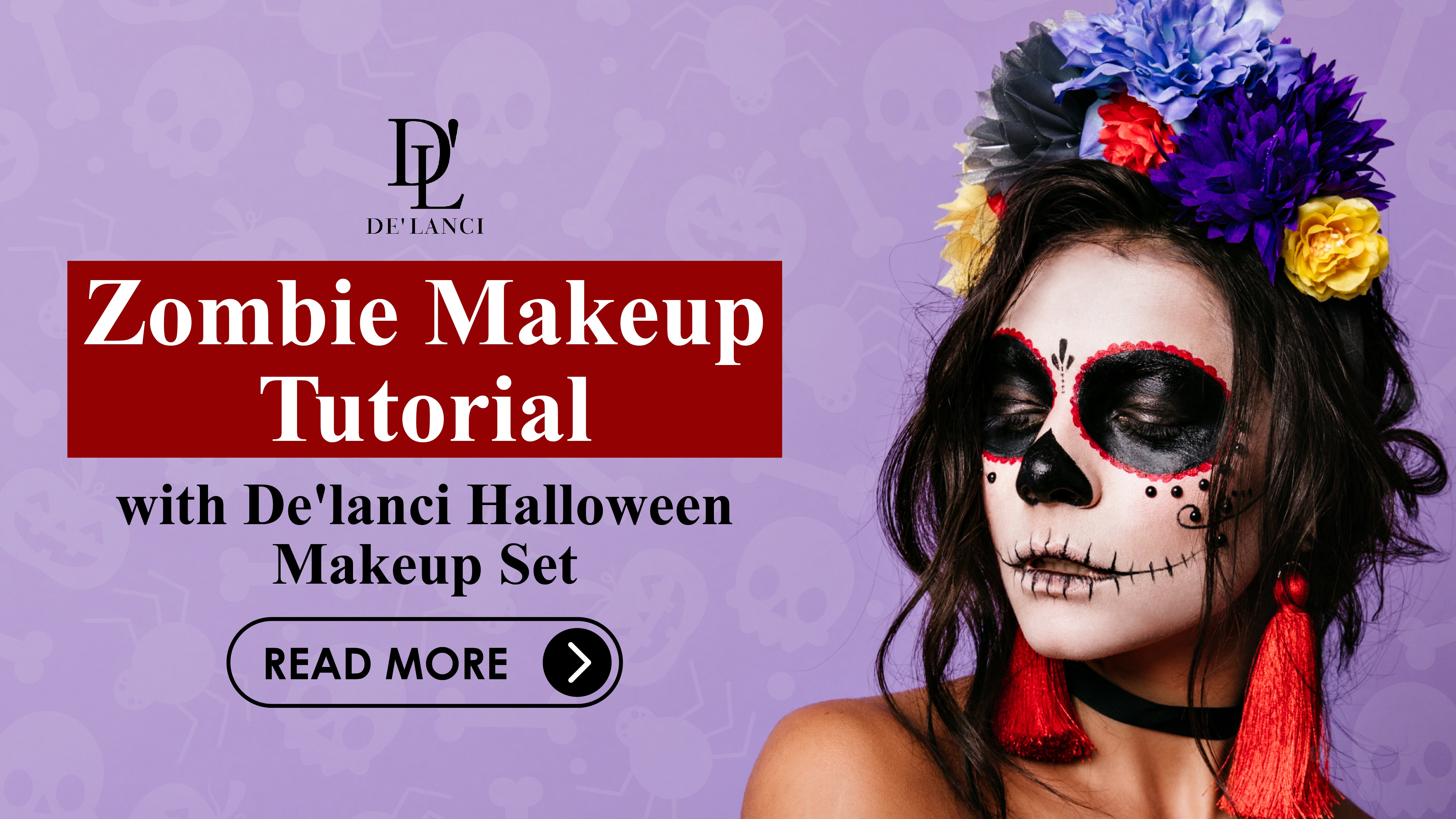 Step By Step Zombie Makeup Tutorial With Delanci Halloween Makeup Set Delanci Delanci Beauty