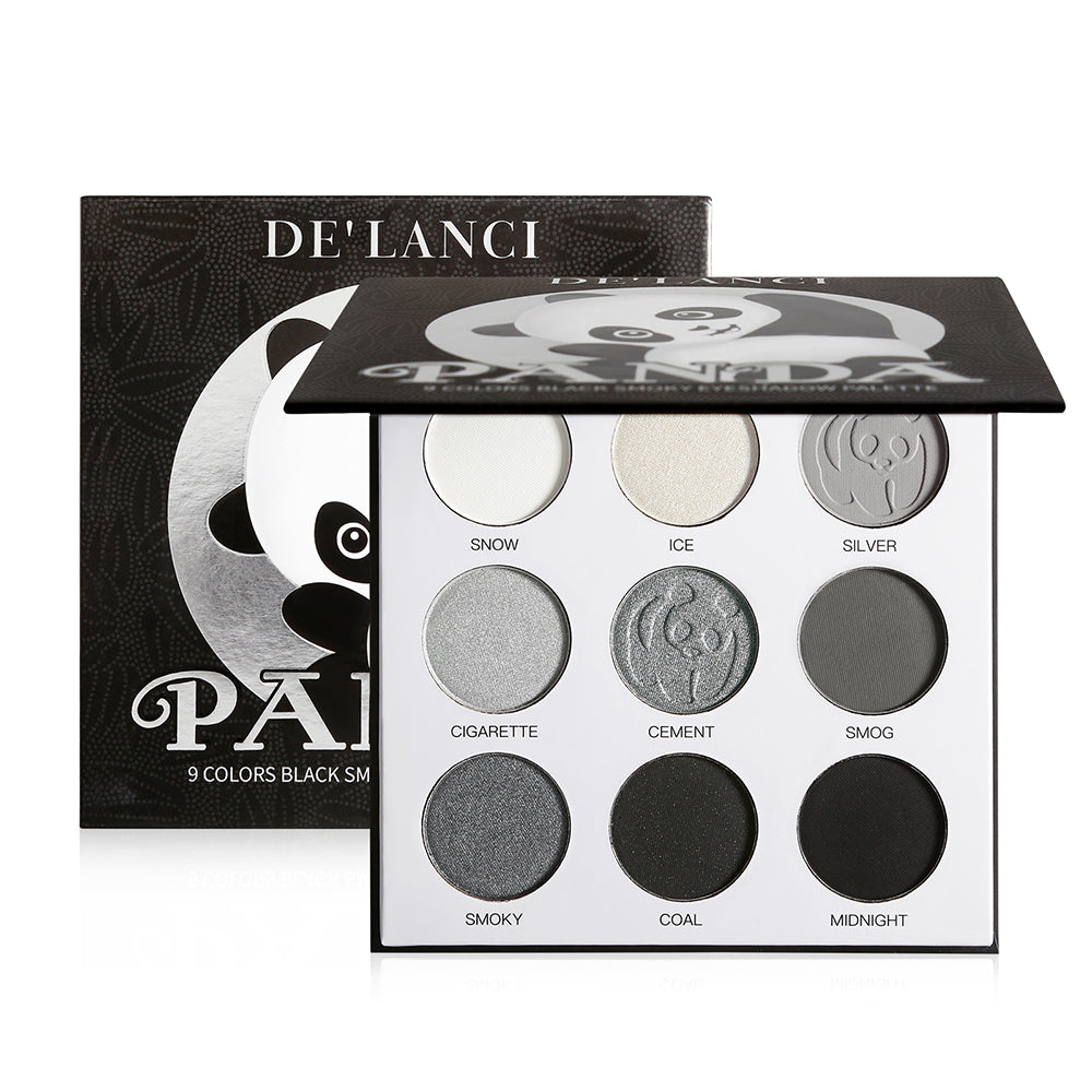 panda eyeshadow palette-9 Colors Panda Black Grey Eyeshadow Palette ...